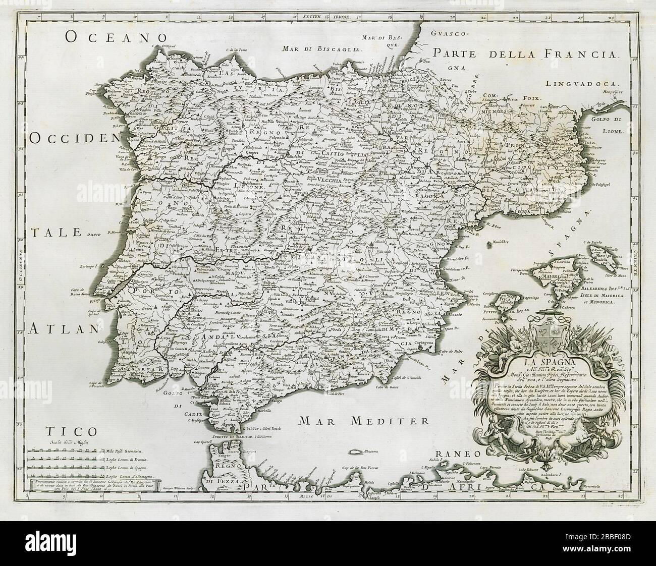 Spain map 17th century hi-res stock photography and images - Alamy
