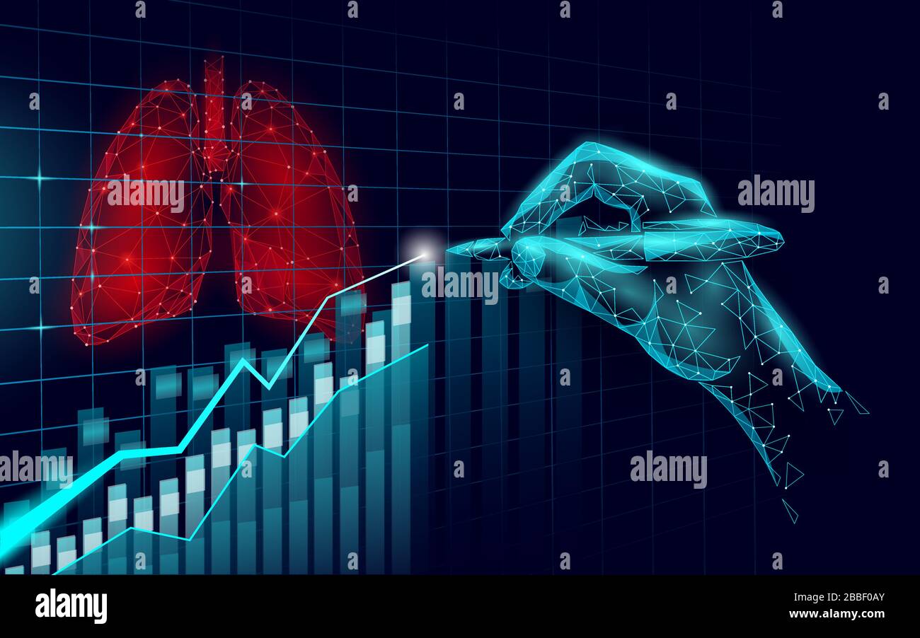 Growing graph coronavirus stats. Infection pneumonia hazard outbreak ...