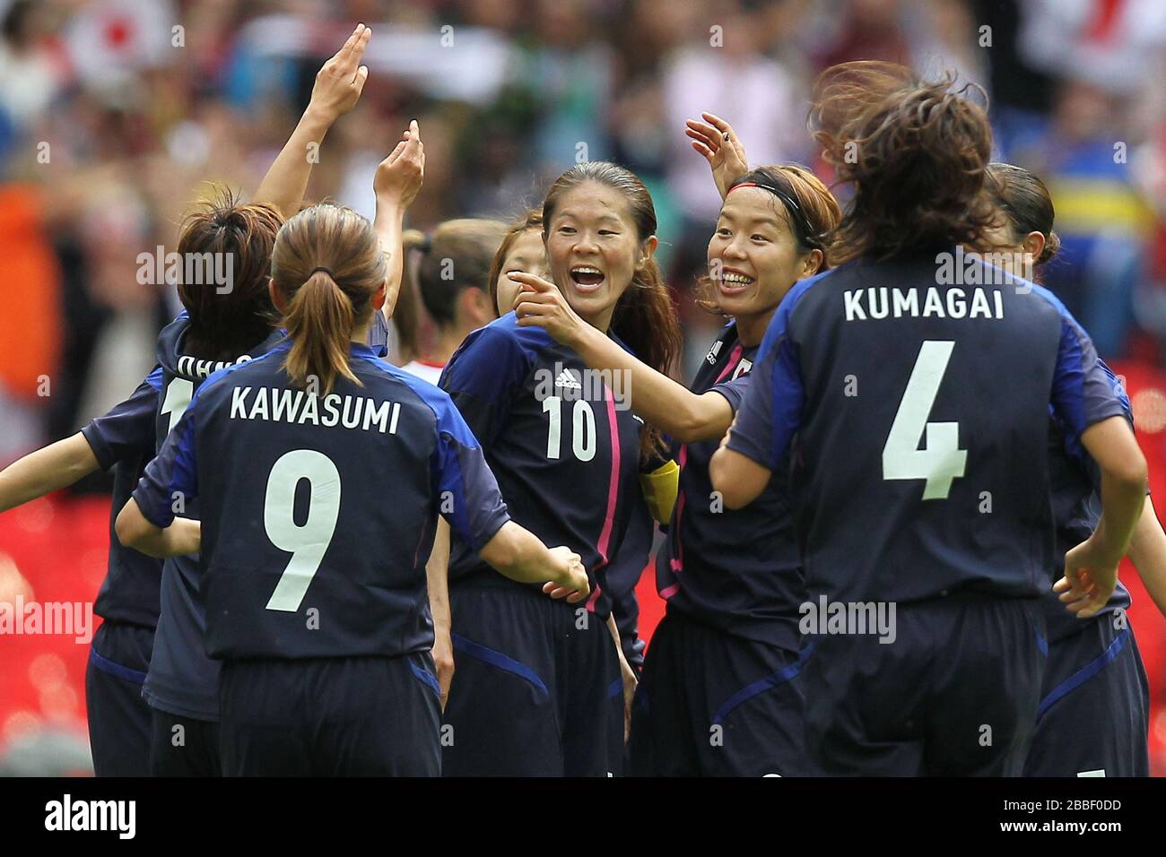 Japan celebrate their first goal Stock Photo - Alamy