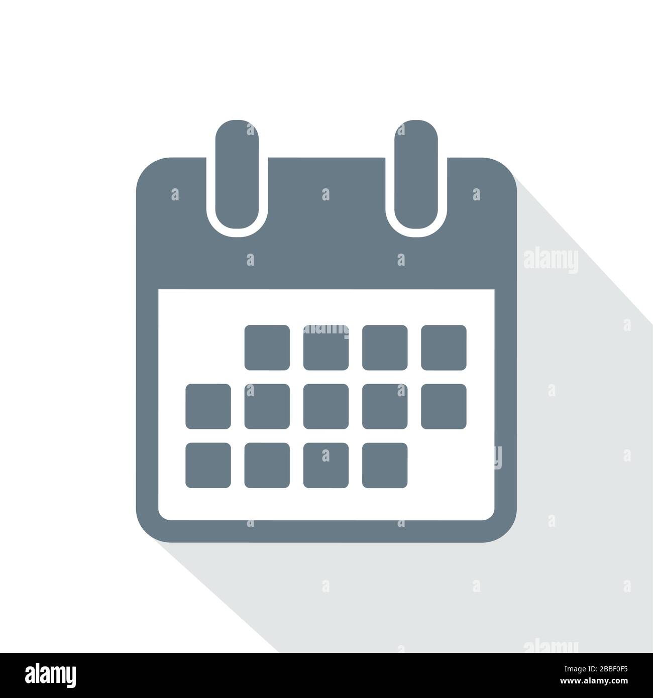 simple calendar icon on white background vector illustration EPS10 ...
