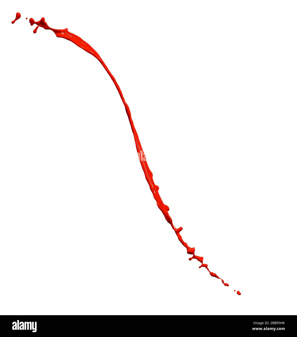 splendid red paint splash isolated on white background Stock Photo - Alamy