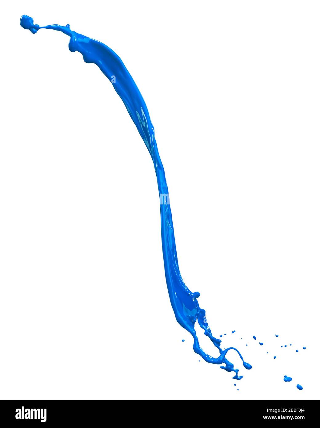 splendid blue paint splash isolated on white background Stock Photo - Alamy