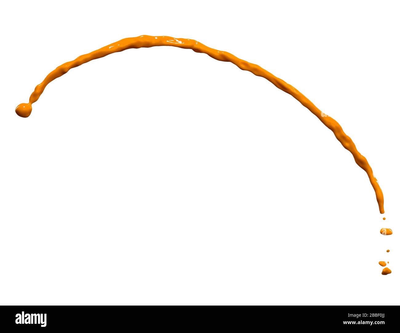 splendid orange paint splash isolated on white background Stock Photo ...