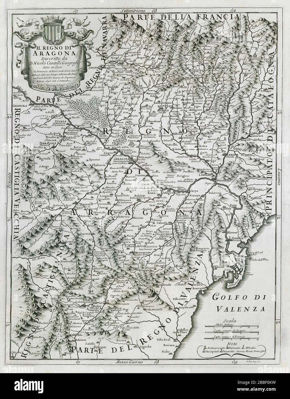 Il Regno di Aragona. The Kingdom of Aragon. Spain. DE ROSSI / CANTELLI ...