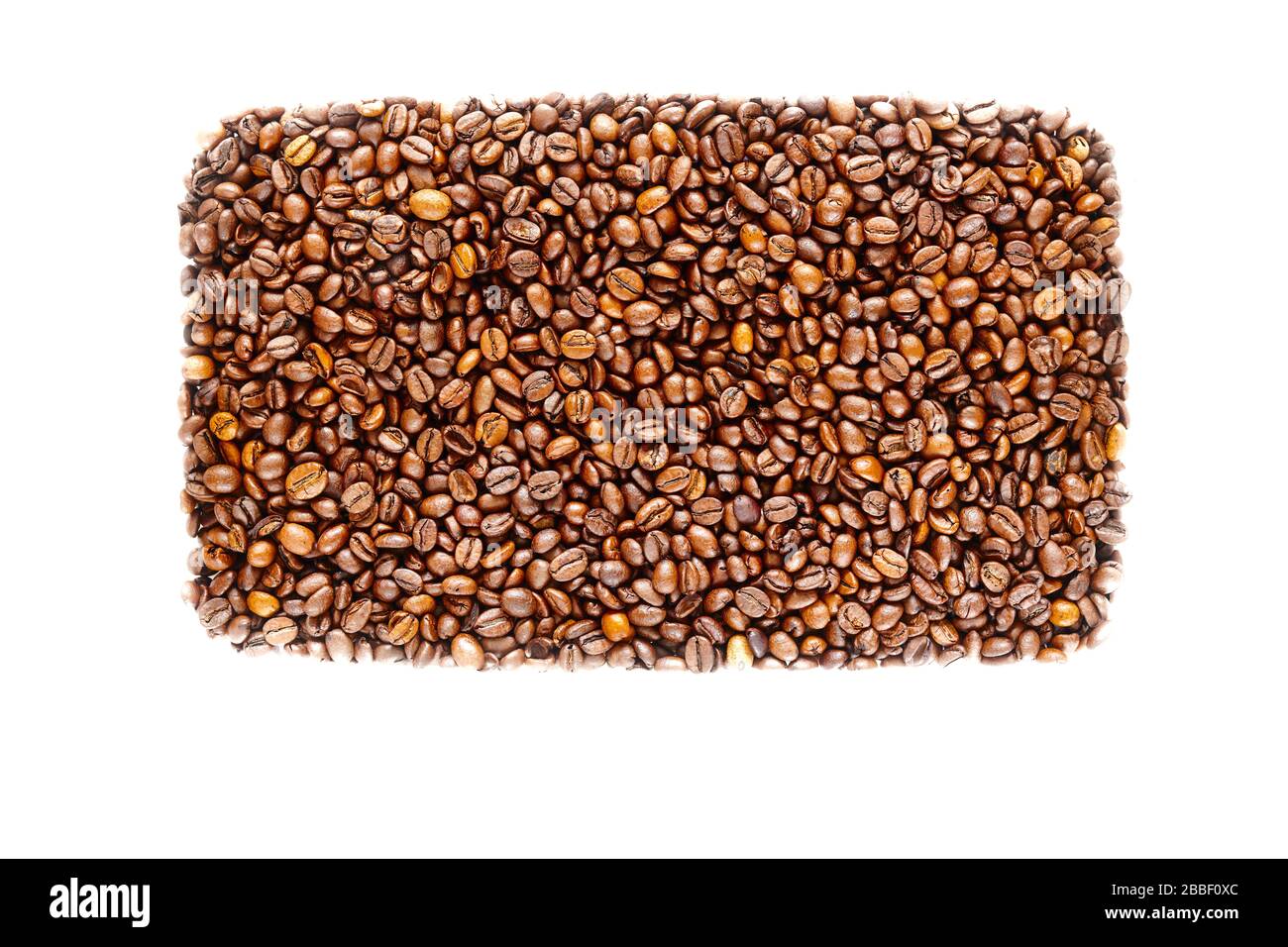 Rectangular shaped collection of coffee beans Stock Photo - Alamy