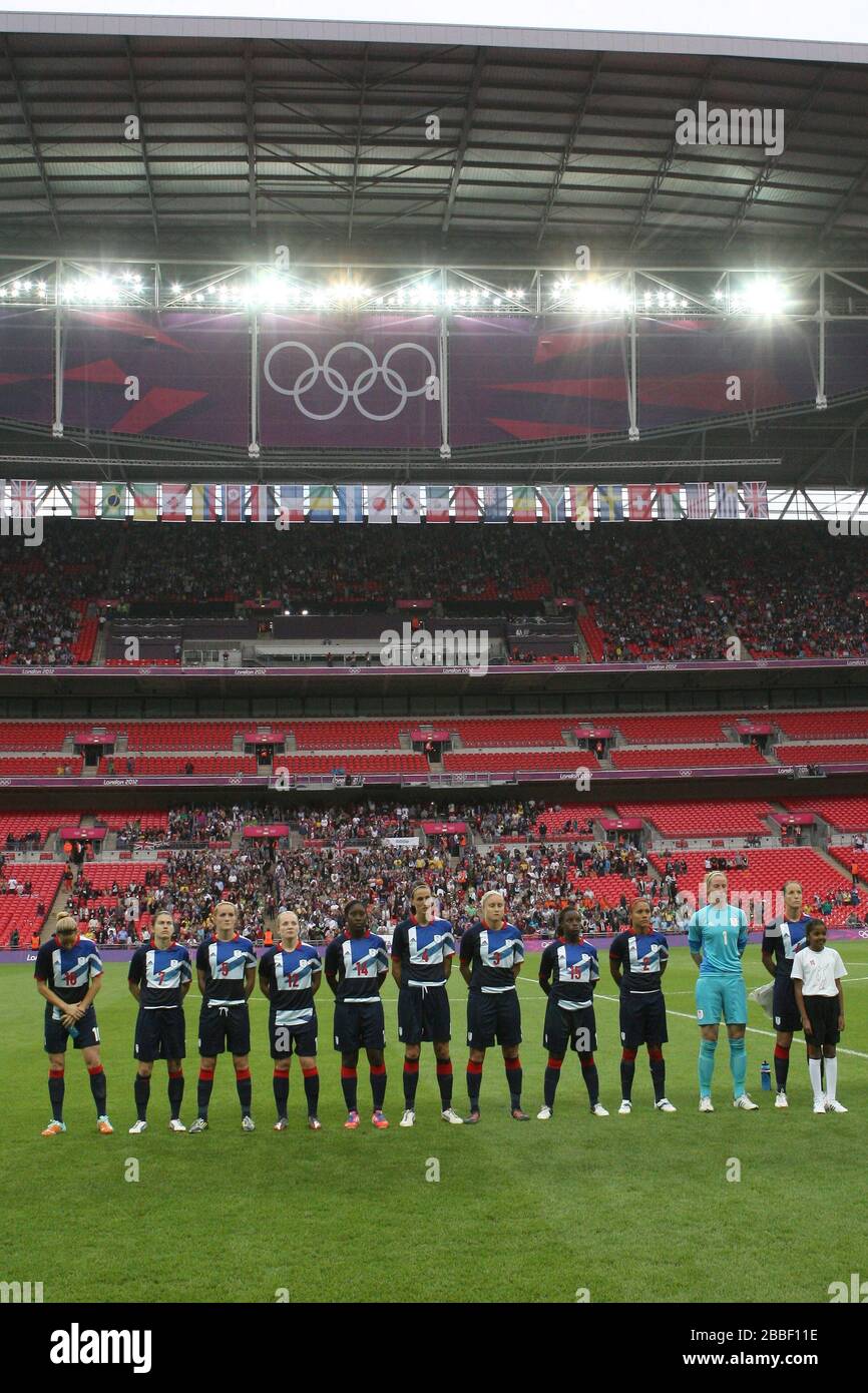 Great Britain line up before kick-off Stock Photo - Alamy