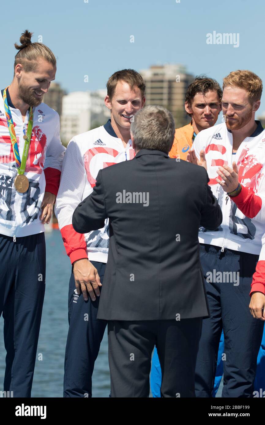 Rio de Janeiro. BRAZIL. left Paul BENNETT, Matt LANGRIDGE and Will ...