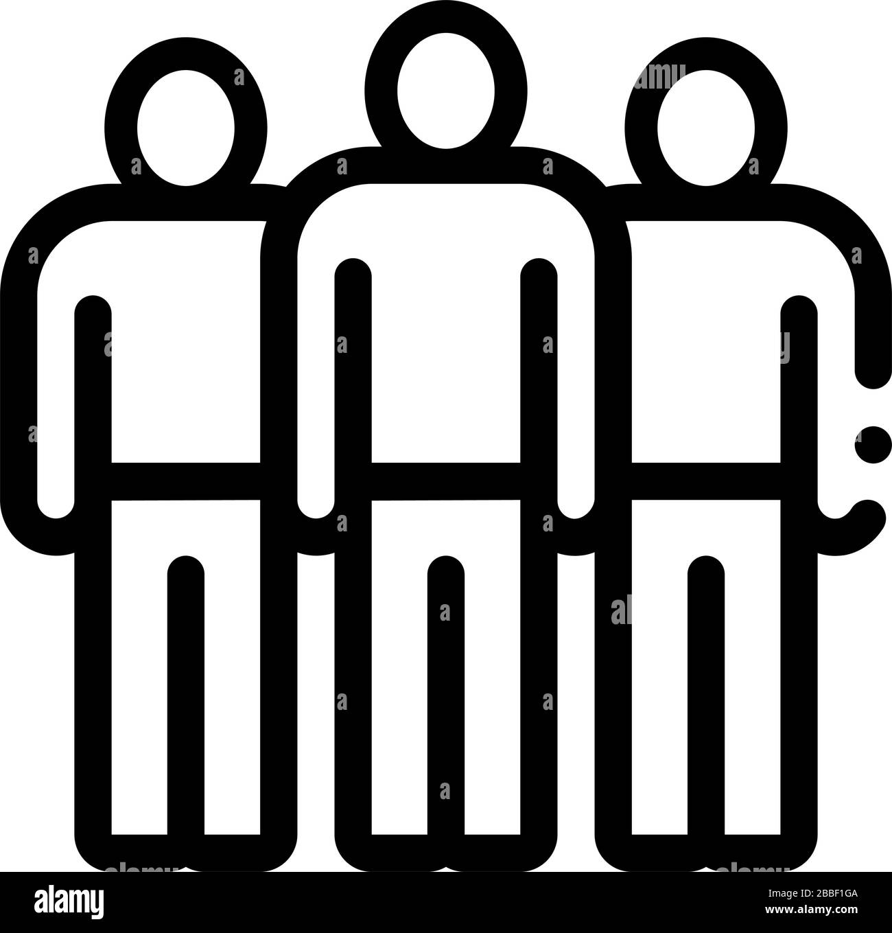 teamwork people icon vector outline illustration Stock Vector Image ...