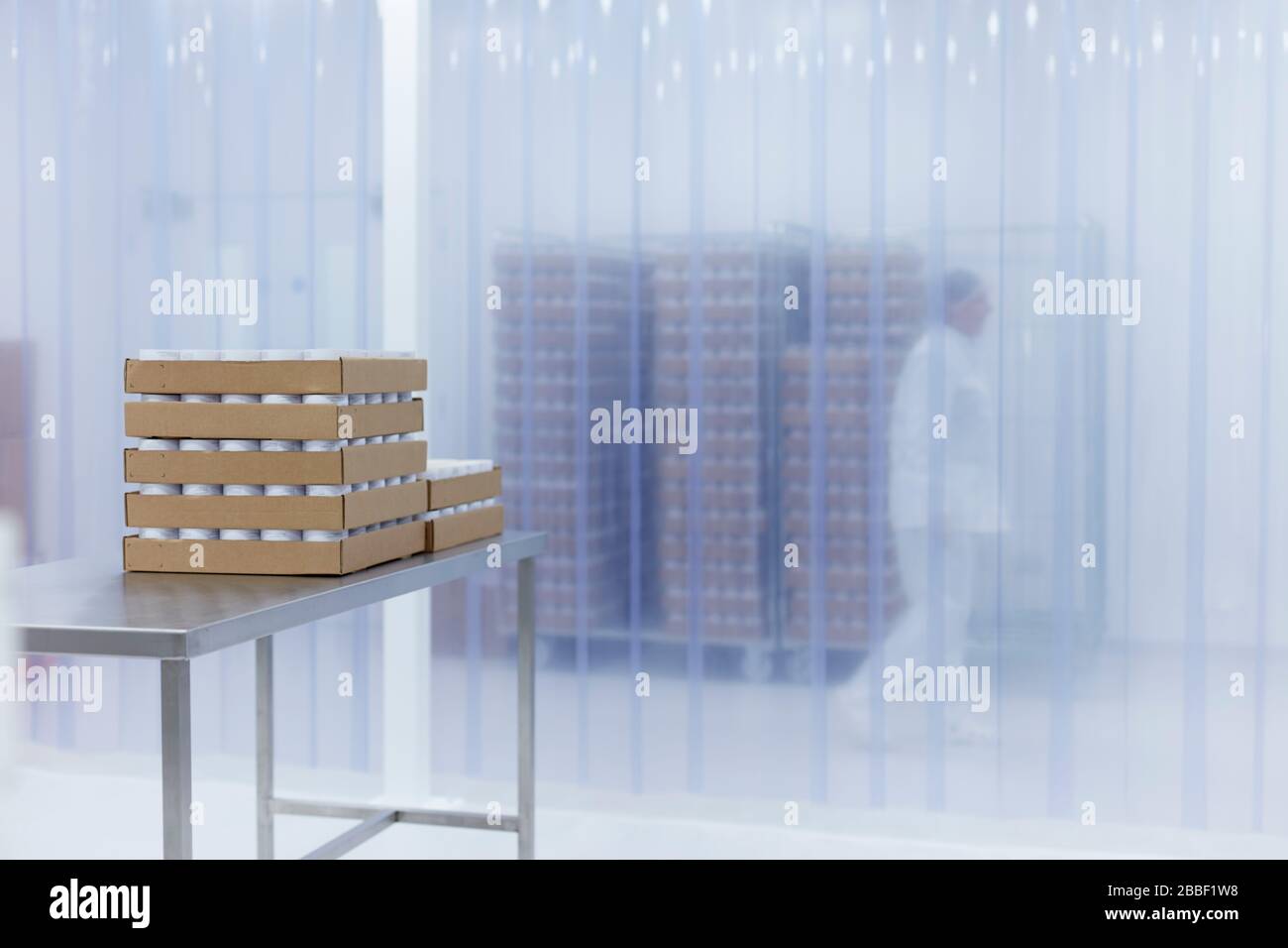 clean room packing stack factory curtain partition hygiene Stock Photo ...