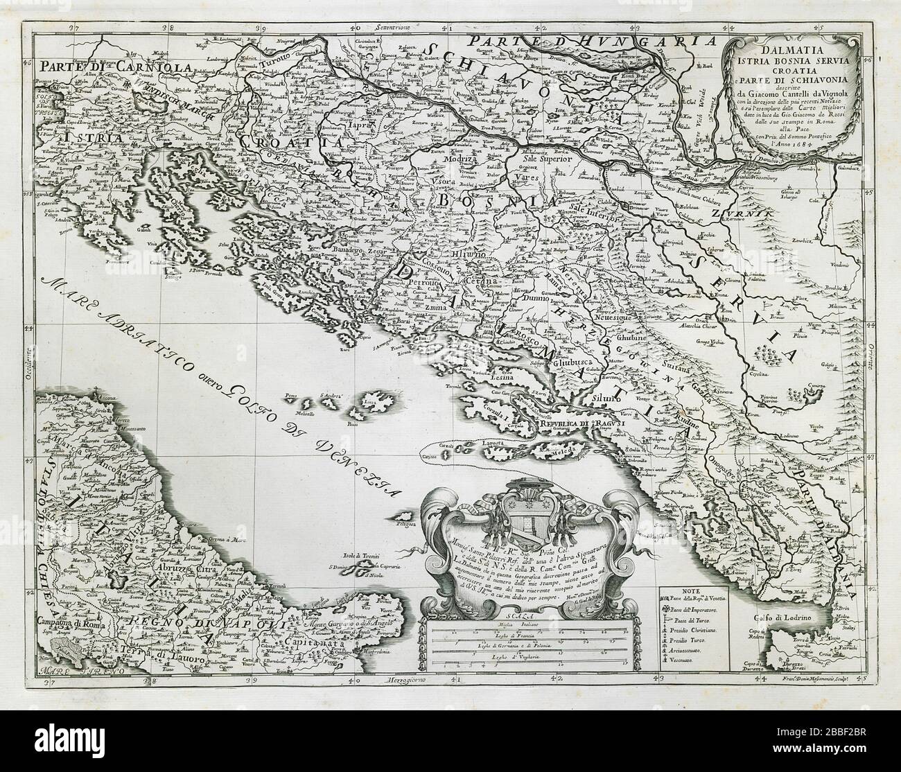 Dalmatia, Istria, Bosnia, Servia, Croatia… ROSSI / CANTELLI DA VIGNOLA ...