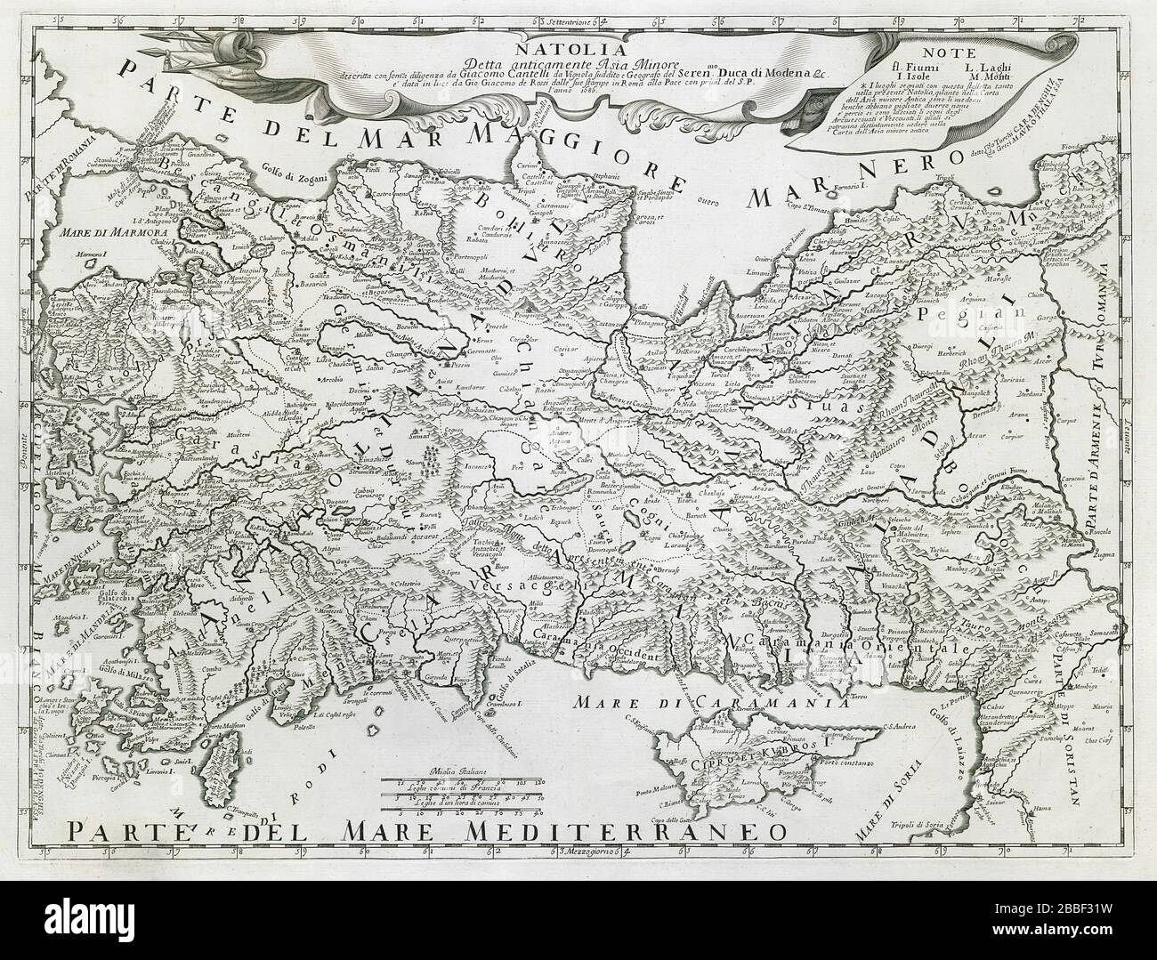 Natolia detta anticamente Asia Minore. Turkey & Cyprus ROSSI / CANTELLI ...