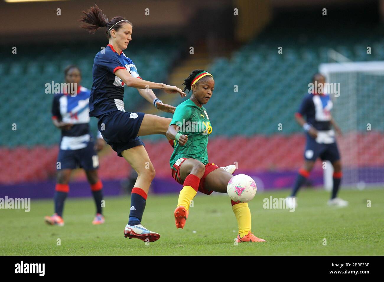 Jill SCOTT of Great Britain and Reine SOSSO of Cameroon Stock Photo - Alamy