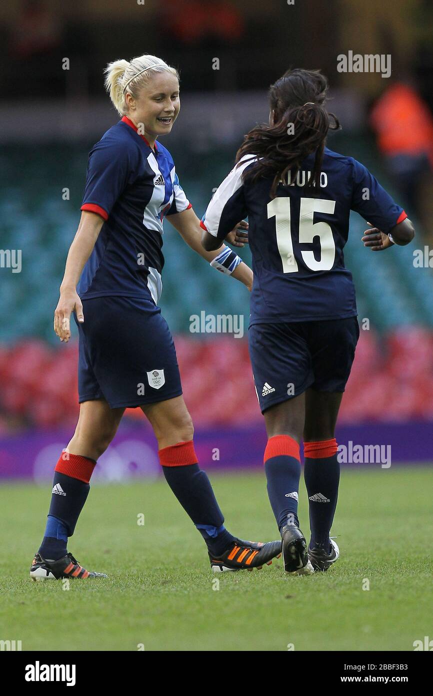Stephanie HOUGHTON of Great Britain celebrates scoring the third goal ...