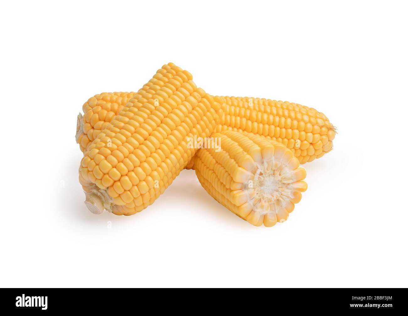 Freshness raw corn isolated on the white background with clipping paths ...