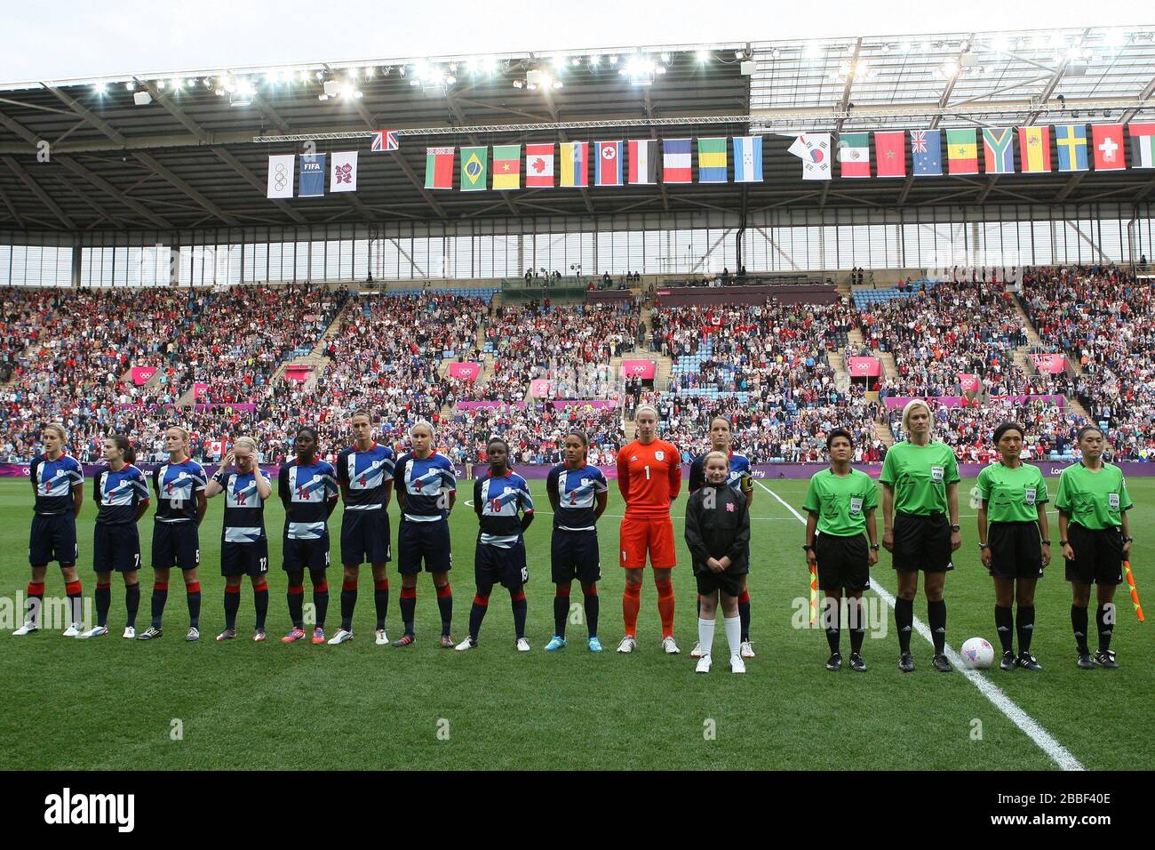 Team Great Britain line up before kick-off Stock Photo - Alamy