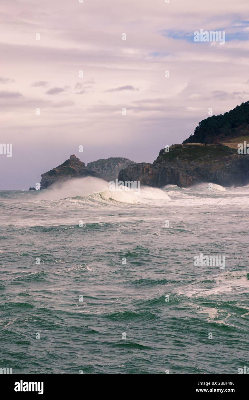 landscape in the coast in basque country Stock Photo - Alamy