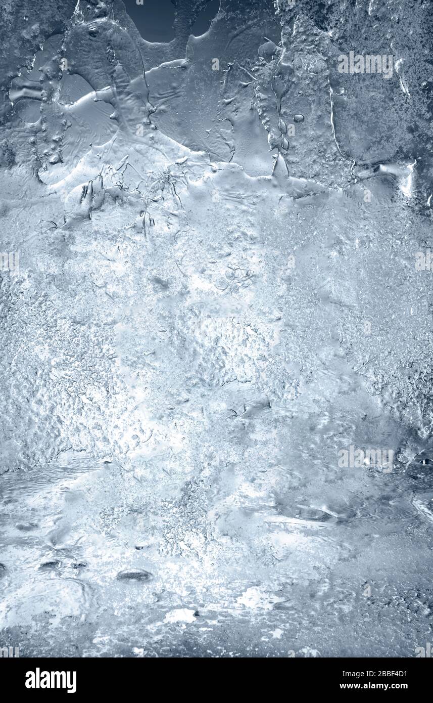 sheet ice delicate fragile irregular cold frost snow background Stock ...