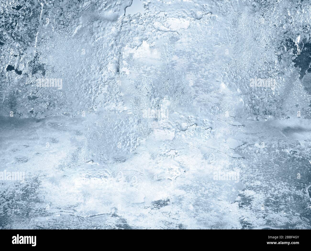 sheet ice delicate fragile irregular cold frost snow background Stock ...