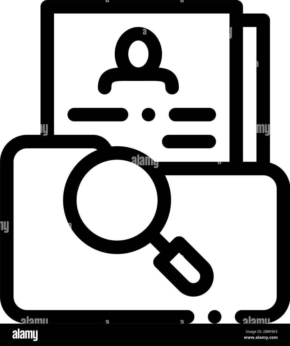 scientific study of personal human resource icon vector outline ...