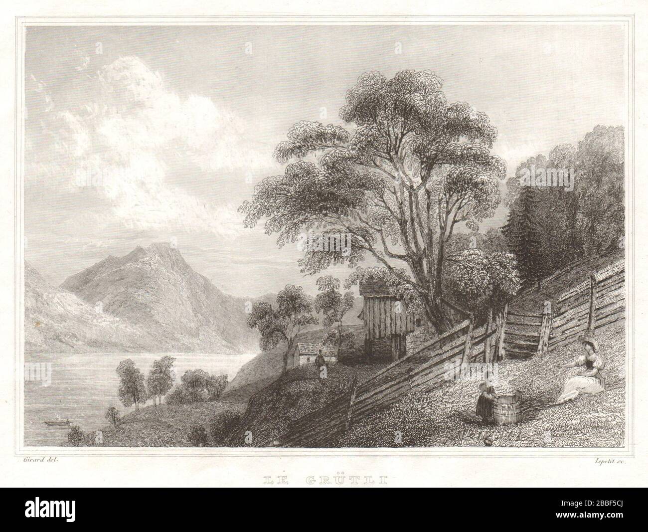 Le Grütli. Grutli, Lake Lucerne, canton of Uri, Schweiz. Switzerland ...