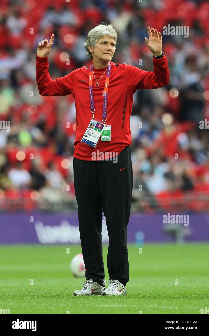 USA coach Pia SUNDHAGE during the Final of the London 2012 Olympics ...