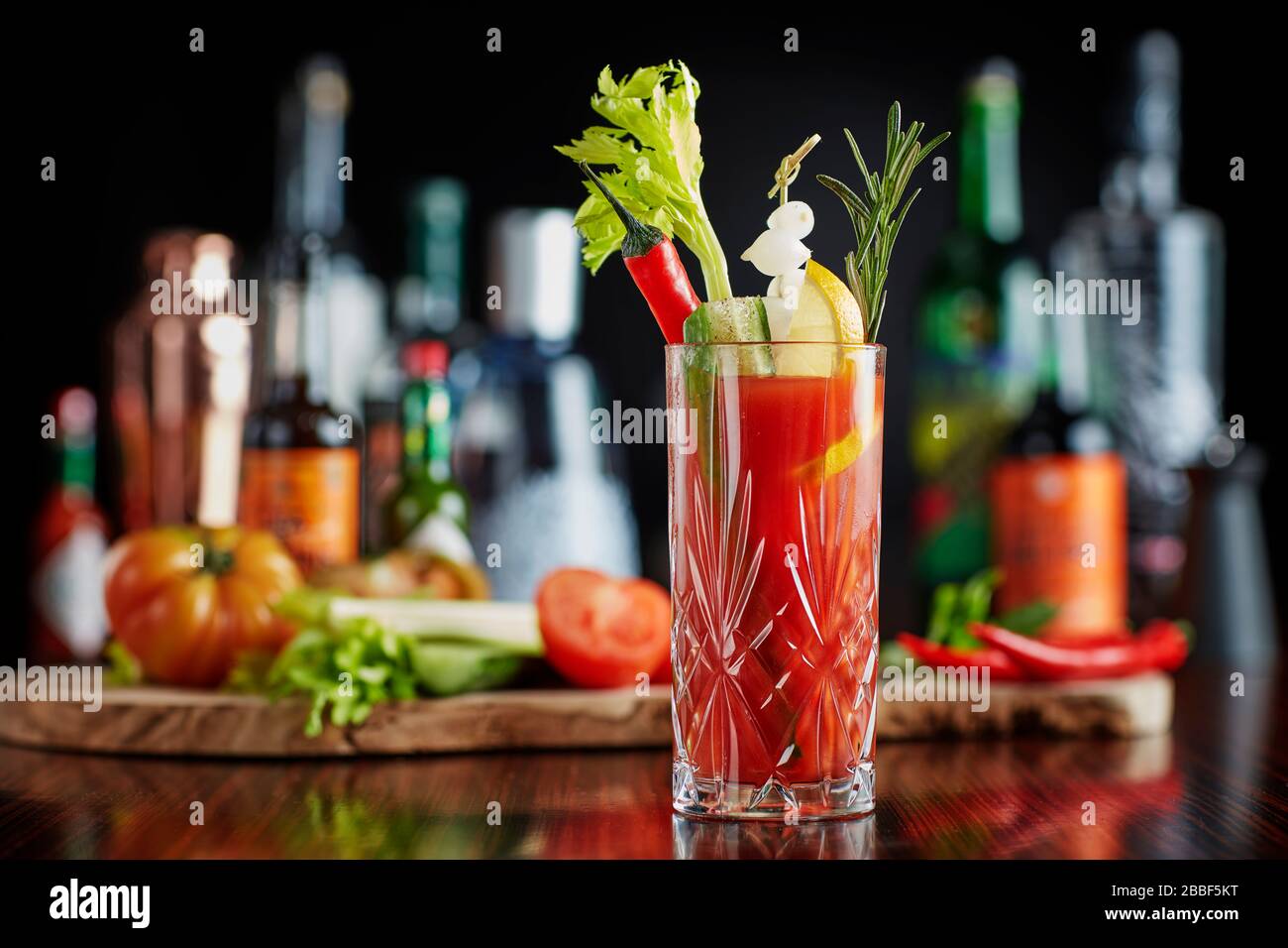 Bloody Mary cocktail drink Stock Photo - Alamy