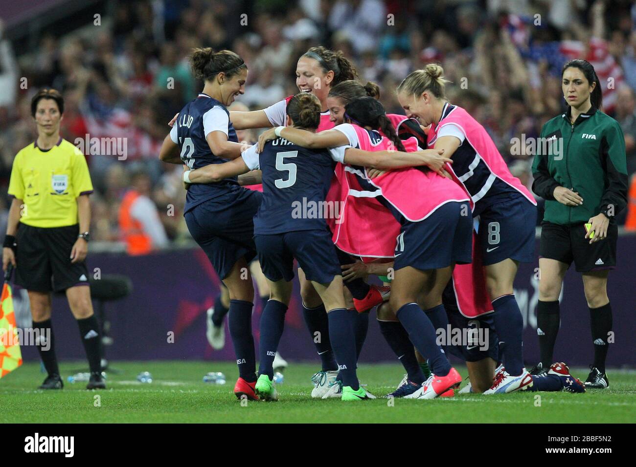 Carli LLOYD of USA celebrates scoring the second and winning goal ...