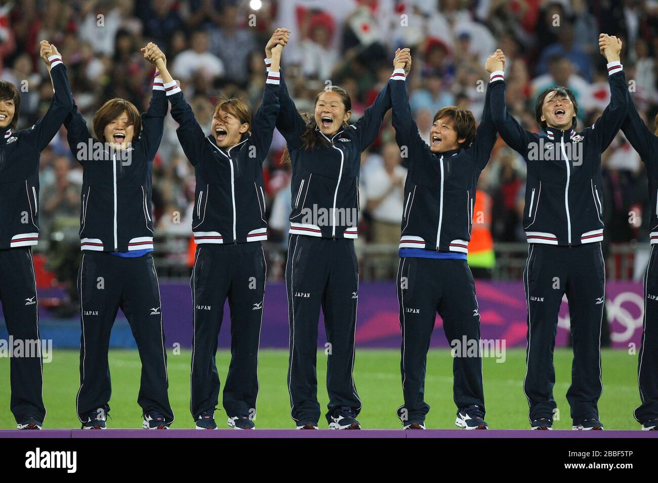 Silver medal winners Japan during the Final of the London 2012 Olympics ...