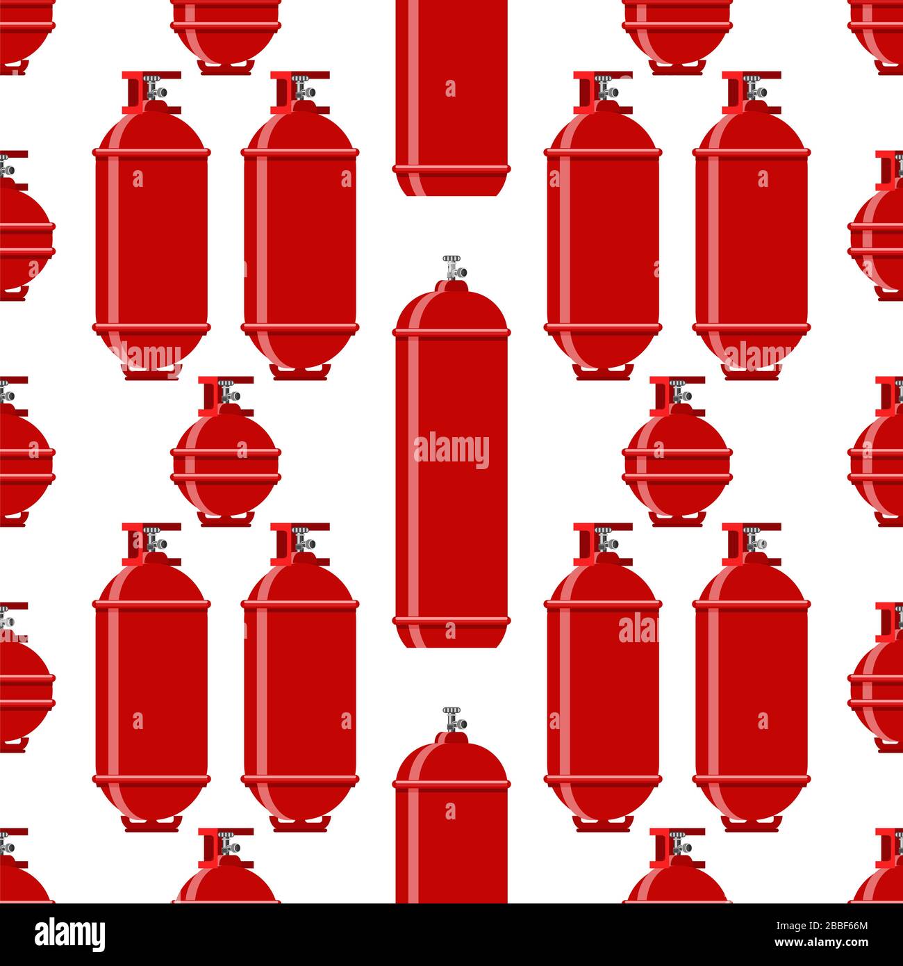 Red Gas Tank Seamless Pattern Isolated on White Background. Metallic ...