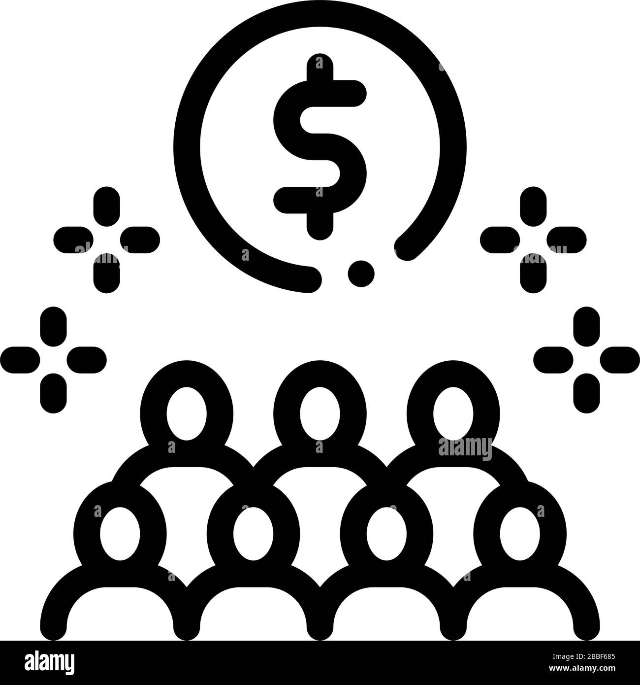 people desire to have money icon vector outline illustration Stock ...