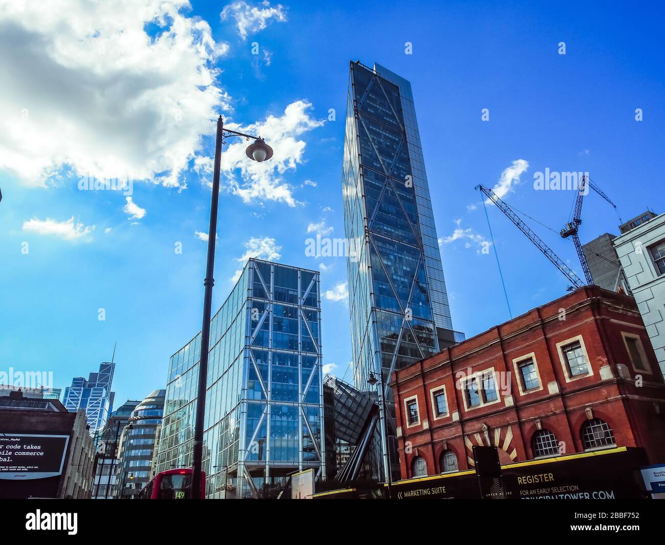 Broadgate Towers, a famous london skyscraper, located in The City, at ...