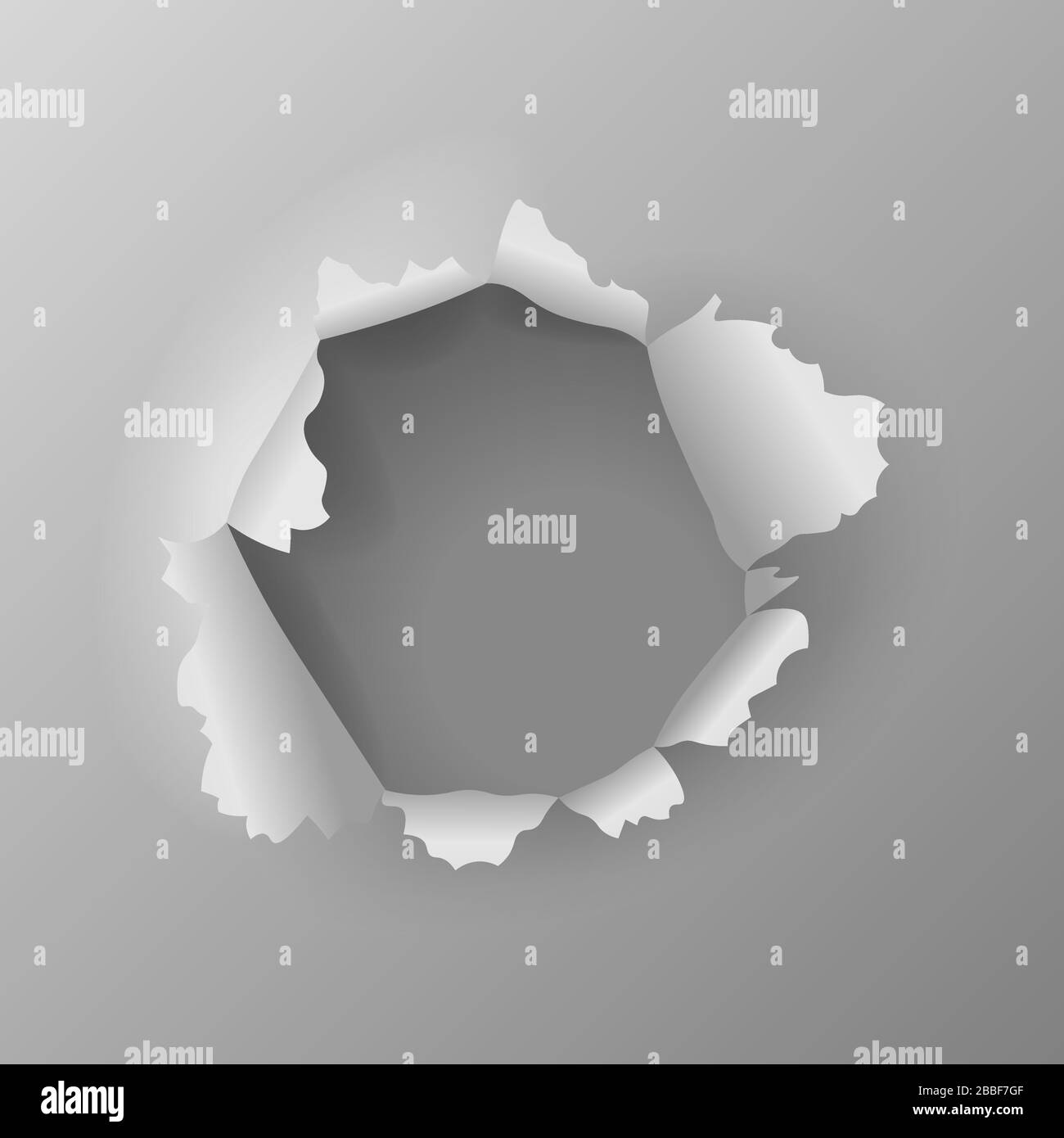 Torn white round blank Stock Vector Images - Alamy