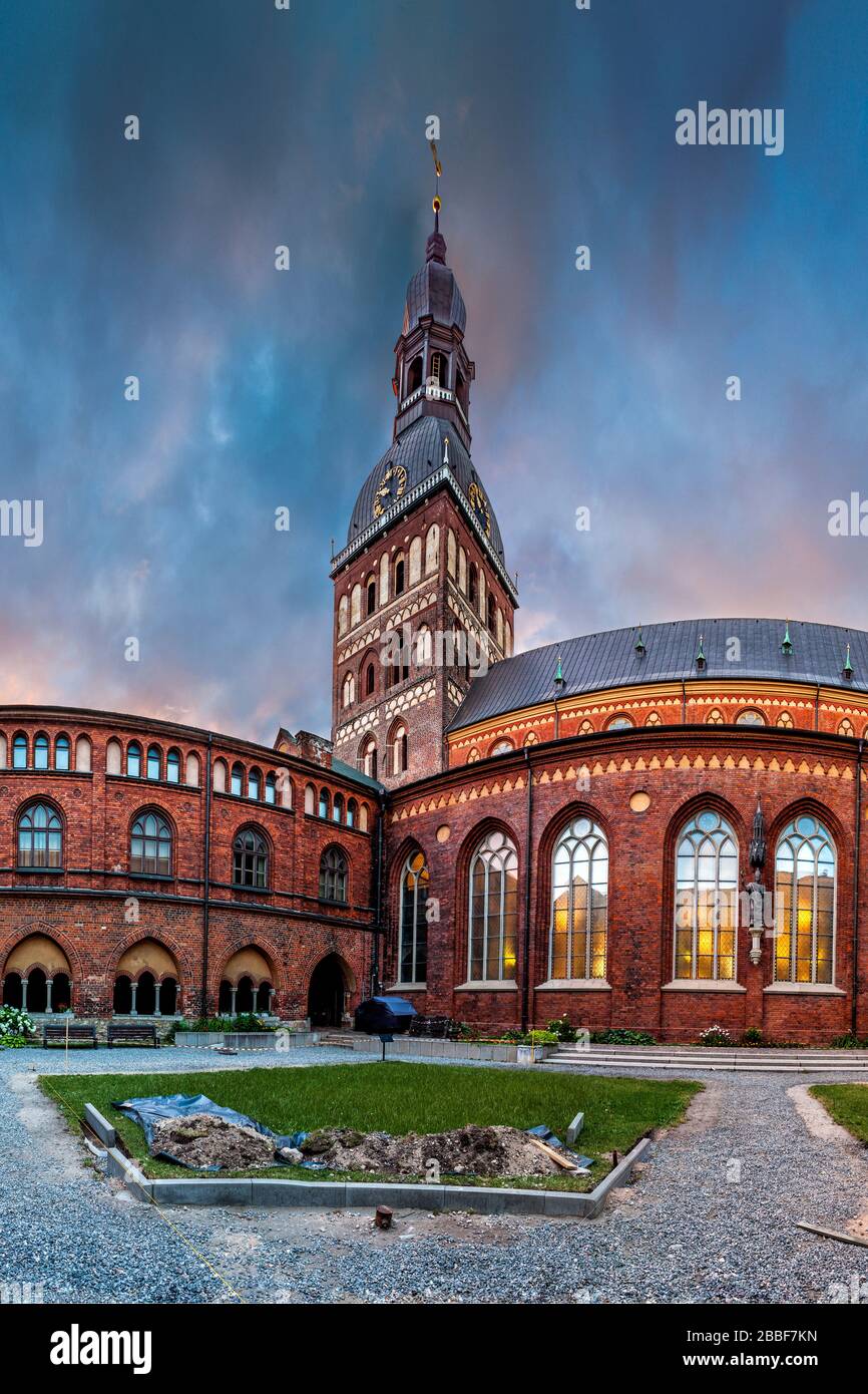 Riga Dome cathedral inner courtyard Stock Photo - Alamy