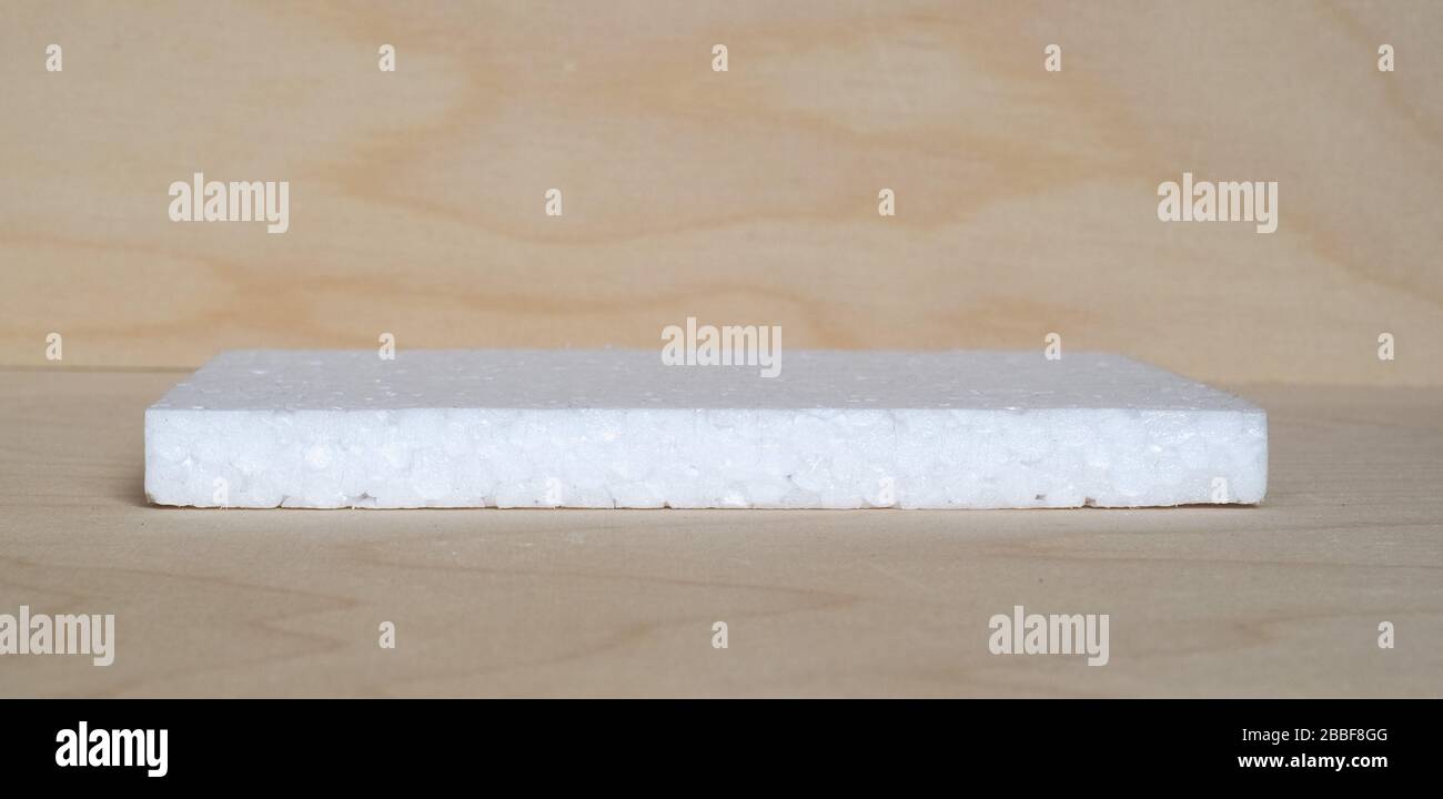 white expanded polystyrene plastic texture useful as a background Stock ...