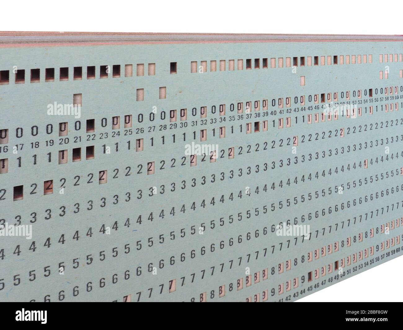 vintage punched card for computer data storage and programming Stock ...