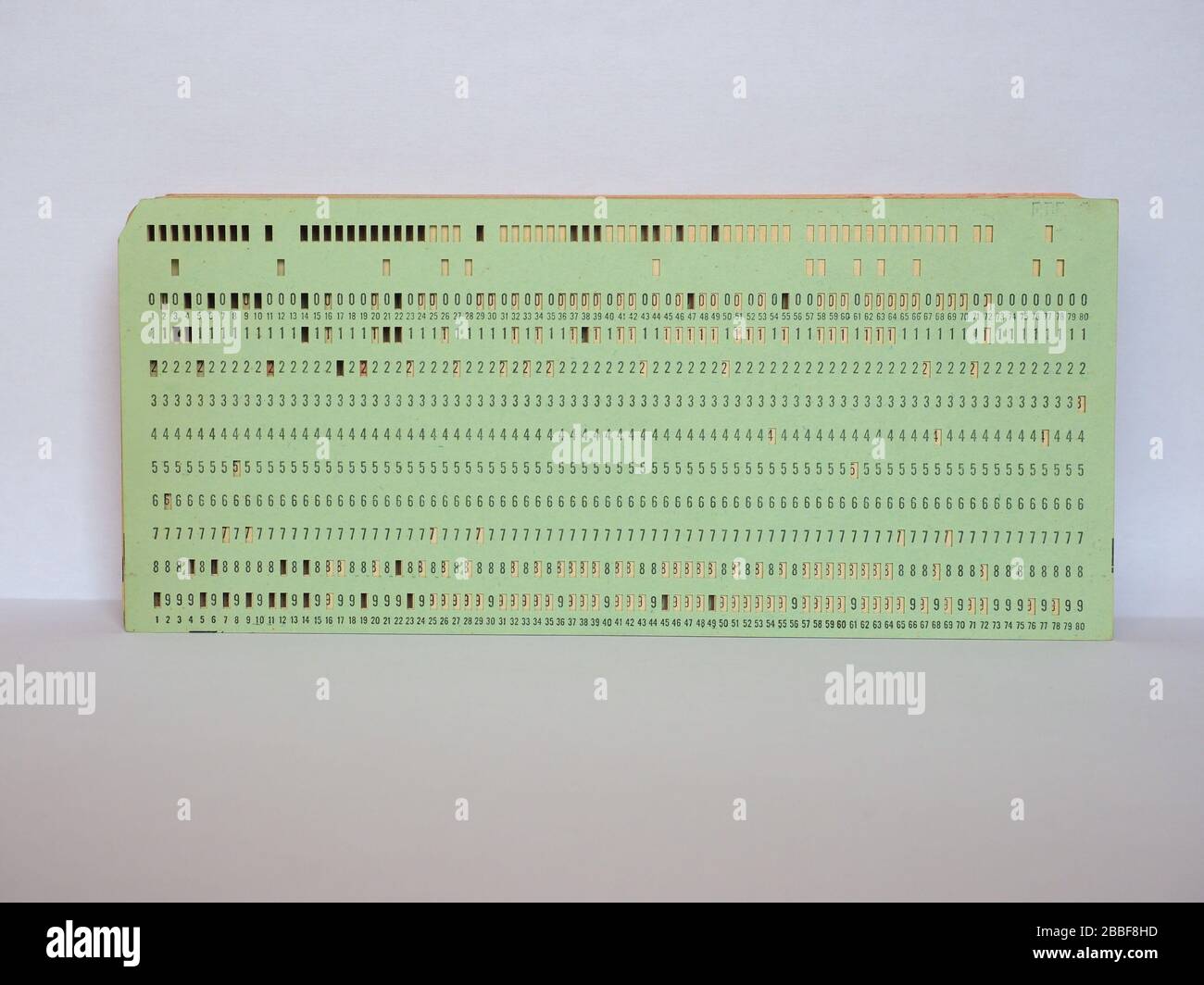 vintage punched card for computer data storage and programming Stock ...