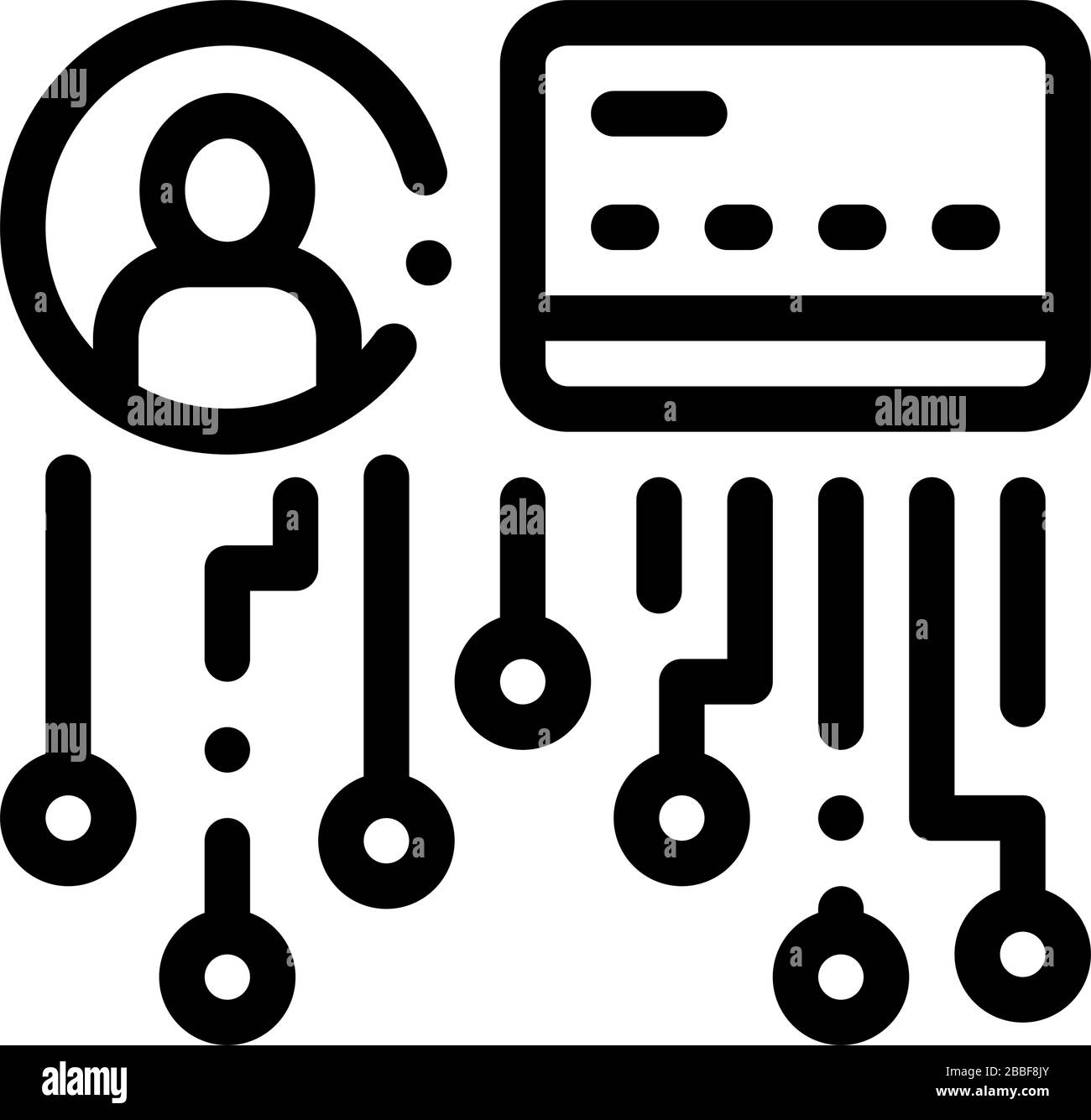 cardholder details icon vector outline illustration Stock Vector Image ...