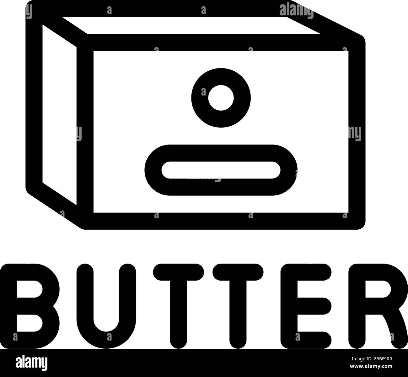 butter product icon vector outline illustration Stock Vector Image ...