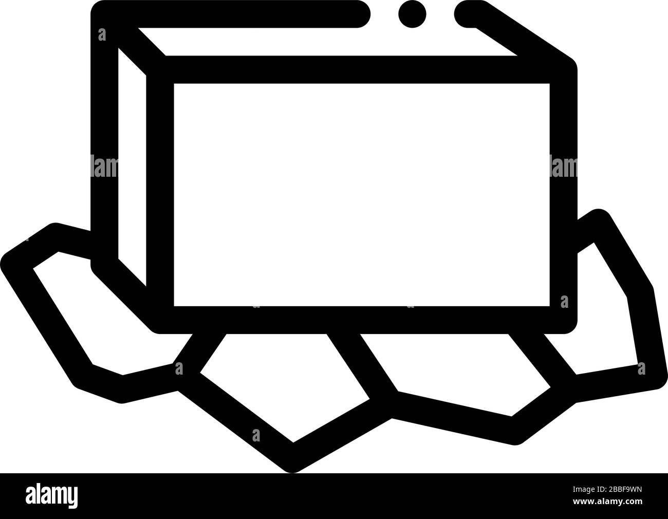 unpacked butter icon vector outline illustration Stock Vector Image ...