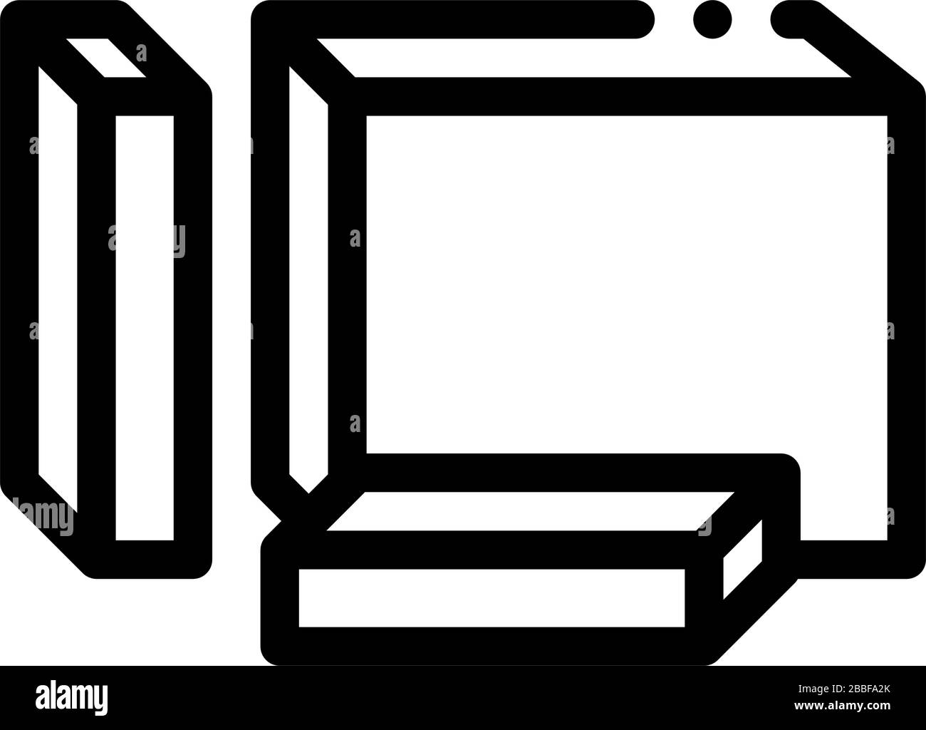 diced butter icon vector outline illustration Stock Vector Image & Art ...