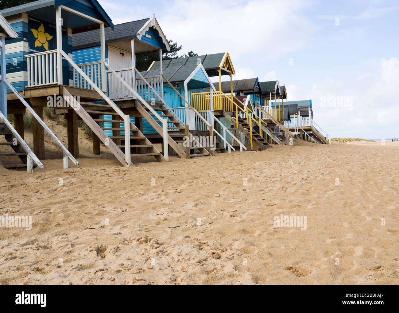Raised up beach huts hi-res stock photography and images - Alamy