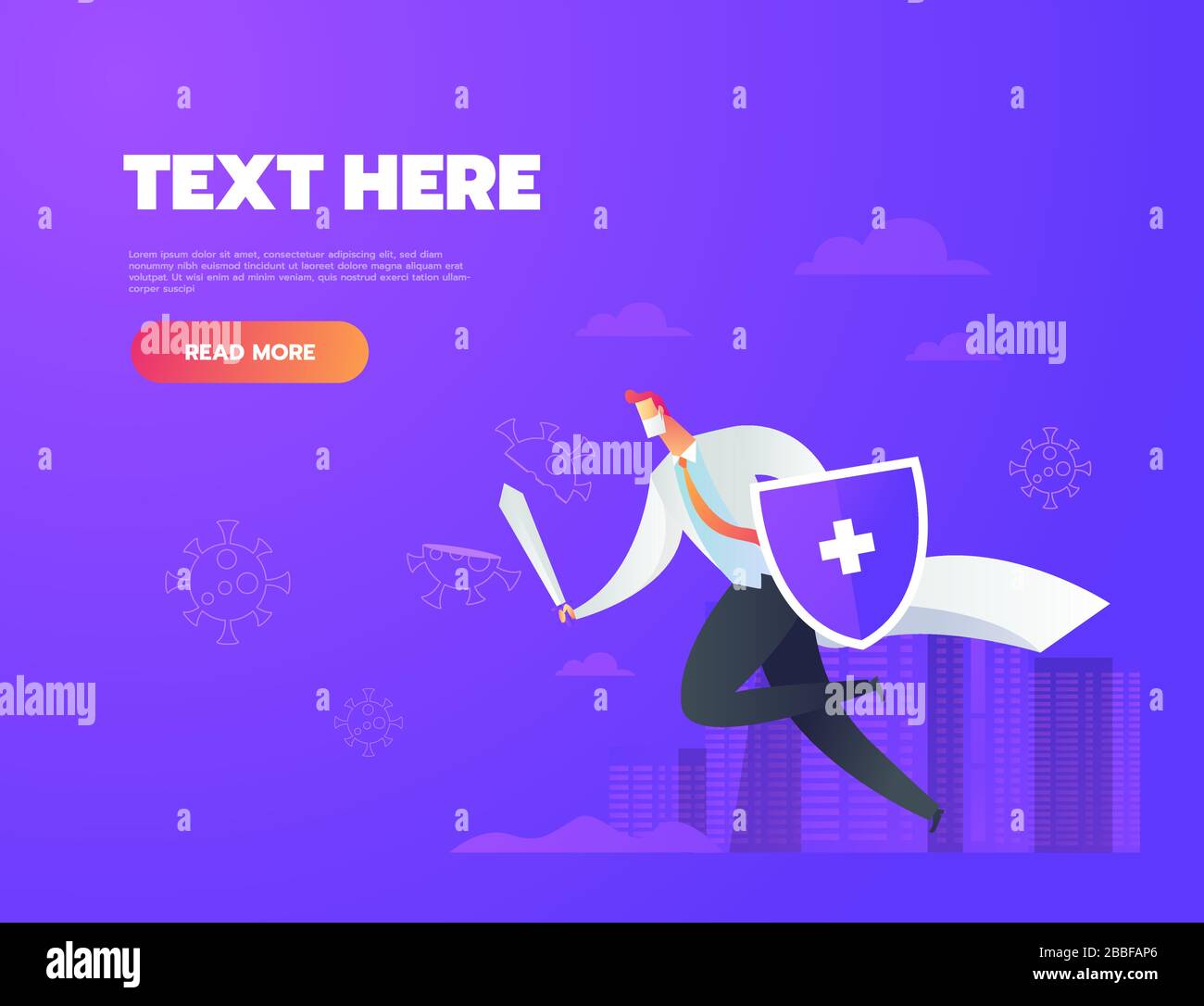 Vector illustration fight covid-19 corona virus. cure corona virus ...