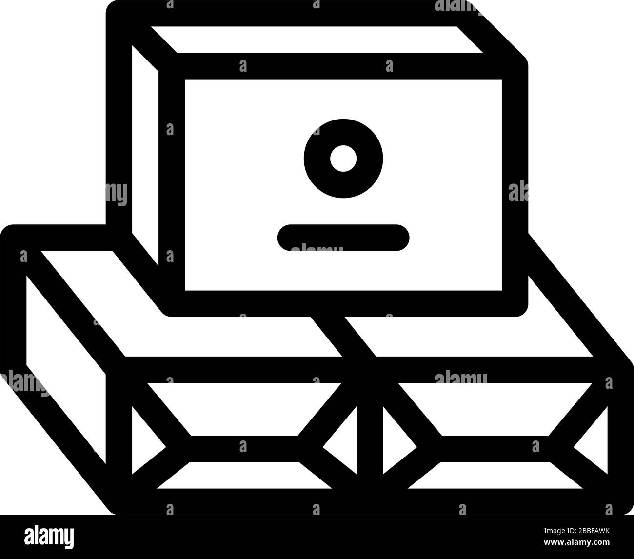 packs of butter icon vector outline illustration Stock Vector Image ...