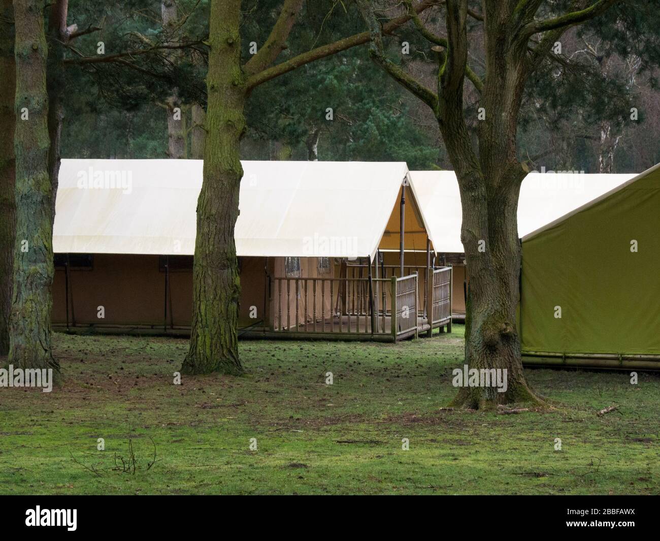 Glamping tents at the Camping and Caravanning site, Sandringham Estate ...