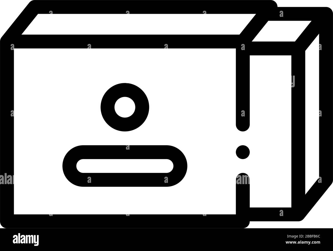 open pack of butter icon vector outline illustration Stock Vector Image ...