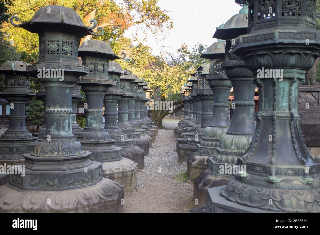 Pathway with lanterns hi-res stock photography and images - Alamy