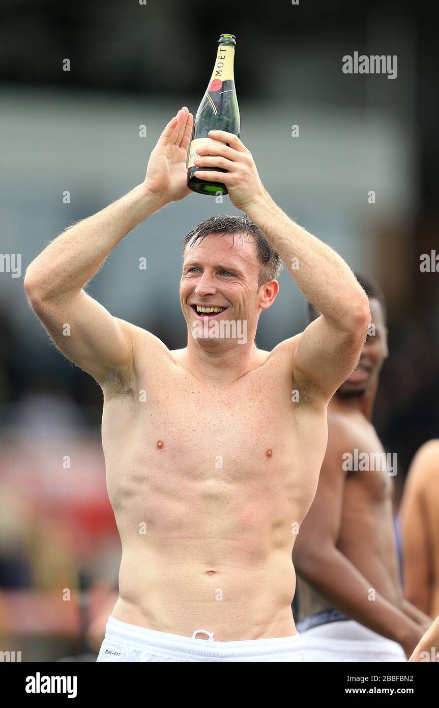 Bradford City's Garry Thompson celebrates on the pitch after the final ...