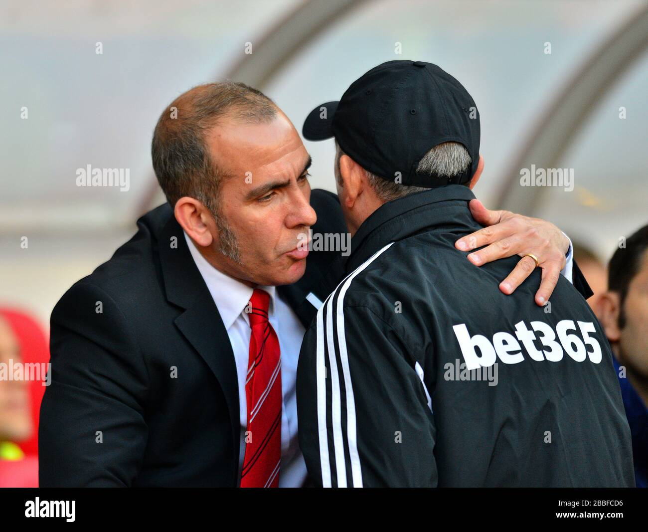 Sunderland's manager Paolo Di Canio (left) with Stoke City manager Tony ...
