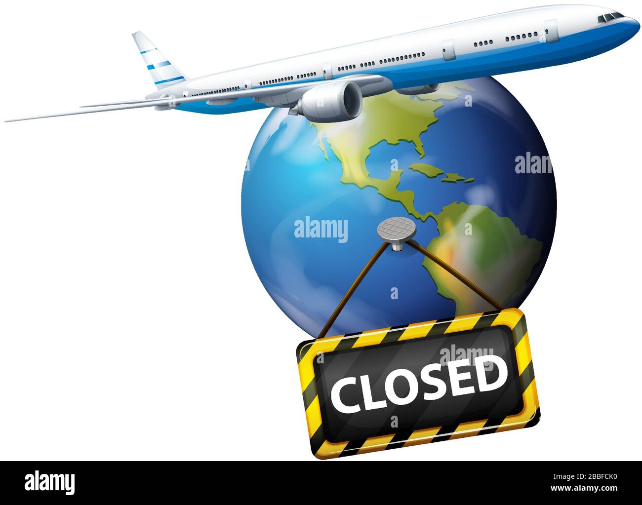 Poster design for coronavirus theme with world being closed ...