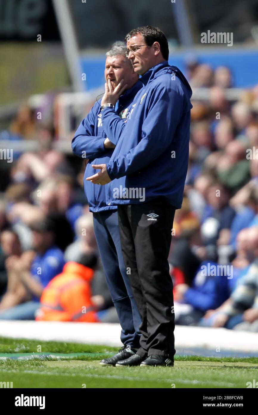 Blackburn rovers manager gary bowyer right and terry mcphillips hi-res ...